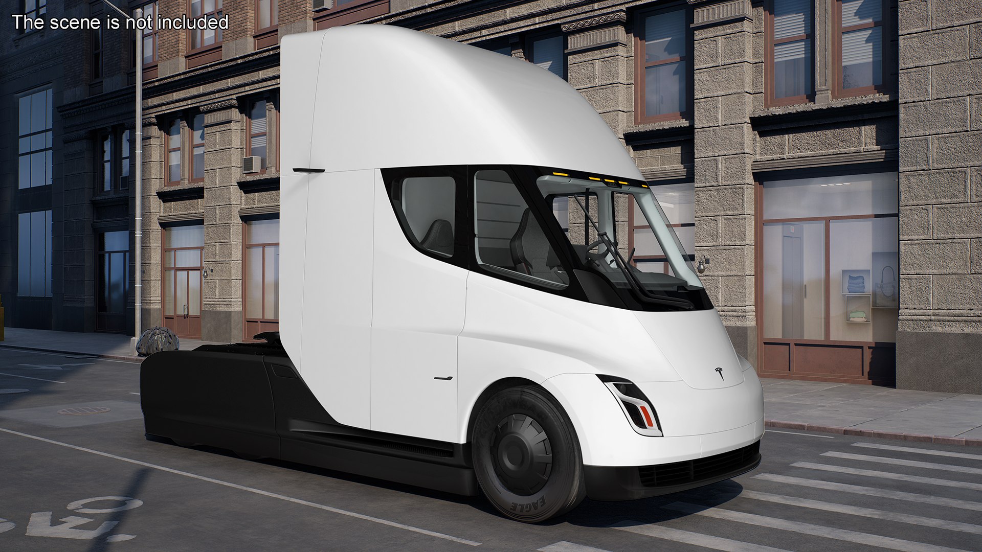 3D Tesla Semi Truck Painted Mockup - TurboSquid 2054454