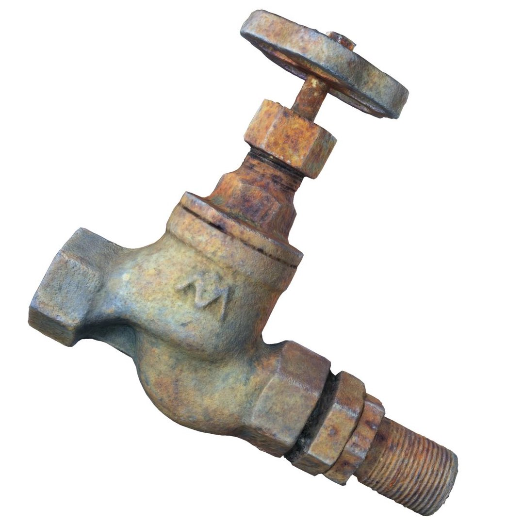 Rusty Water Faucet 3d Model