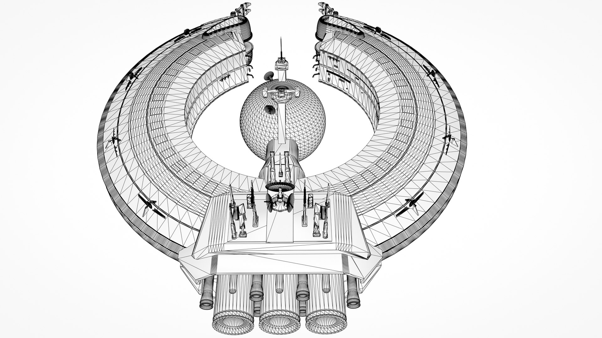 Lucrehulk-class Battleship Capital Ship 3D Model - TurboSquid 1646889