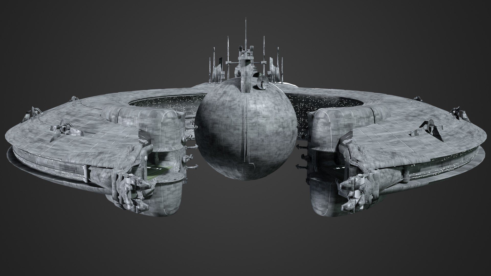 Lucrehulk-class Battleship Capital Ship 3D Model - TurboSquid 1646889