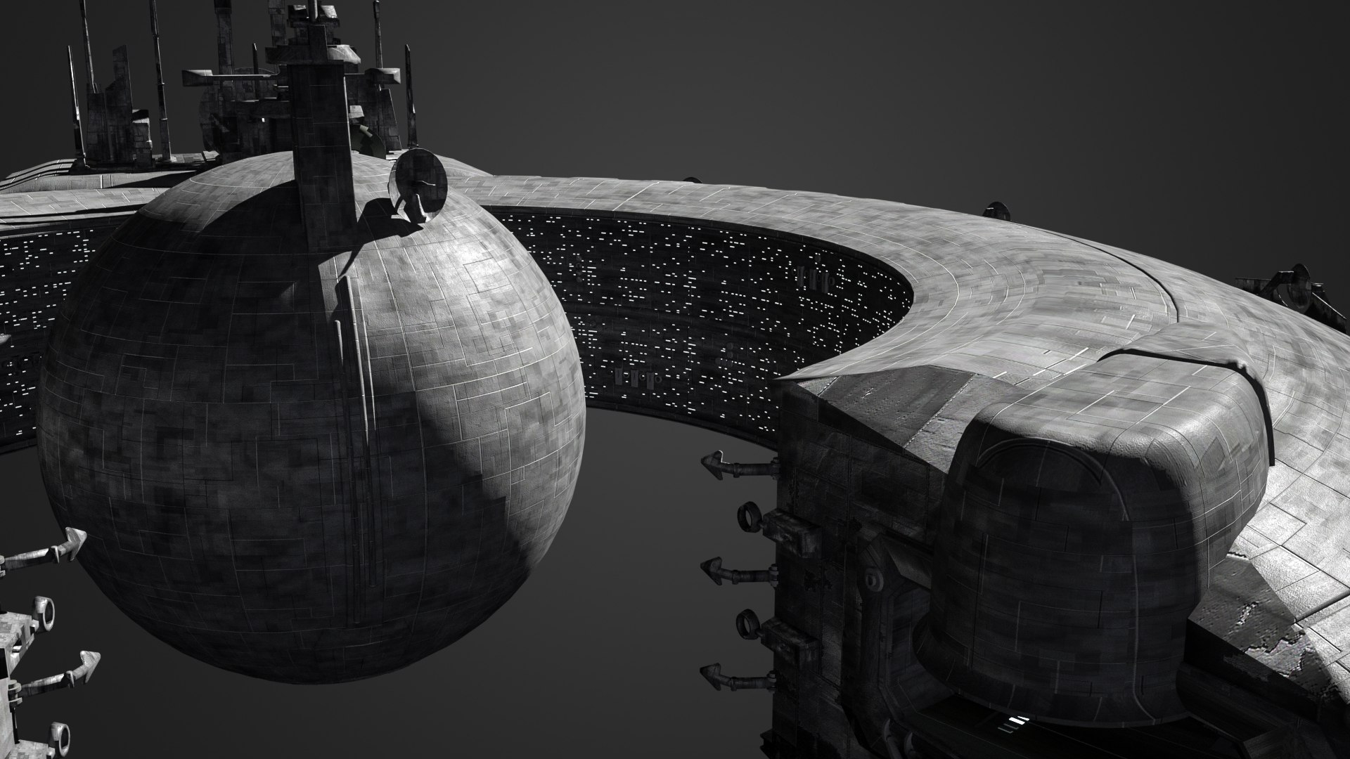 Lucrehulk-class Battleship Capital Ship 3D Model - TurboSquid 1646889