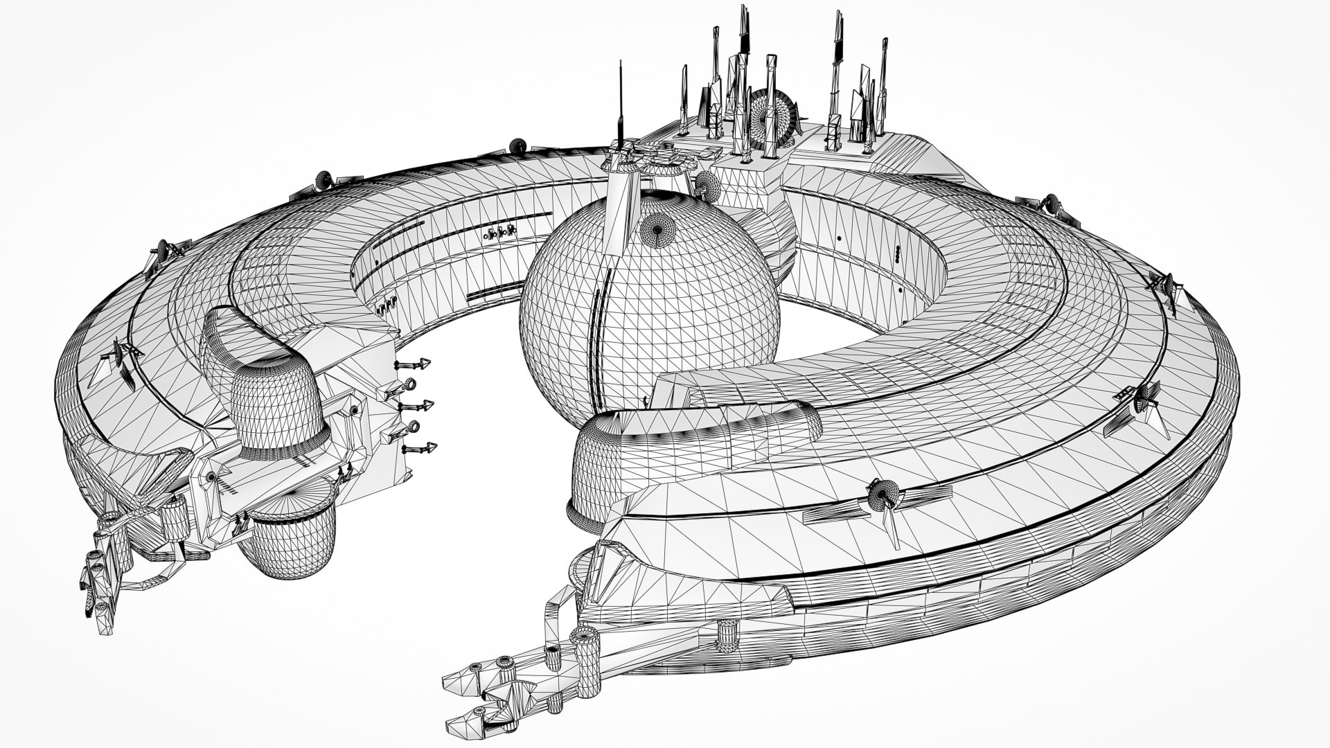Lucrehulk-class Battleship Capital Ship 3D Model - TurboSquid 1646889