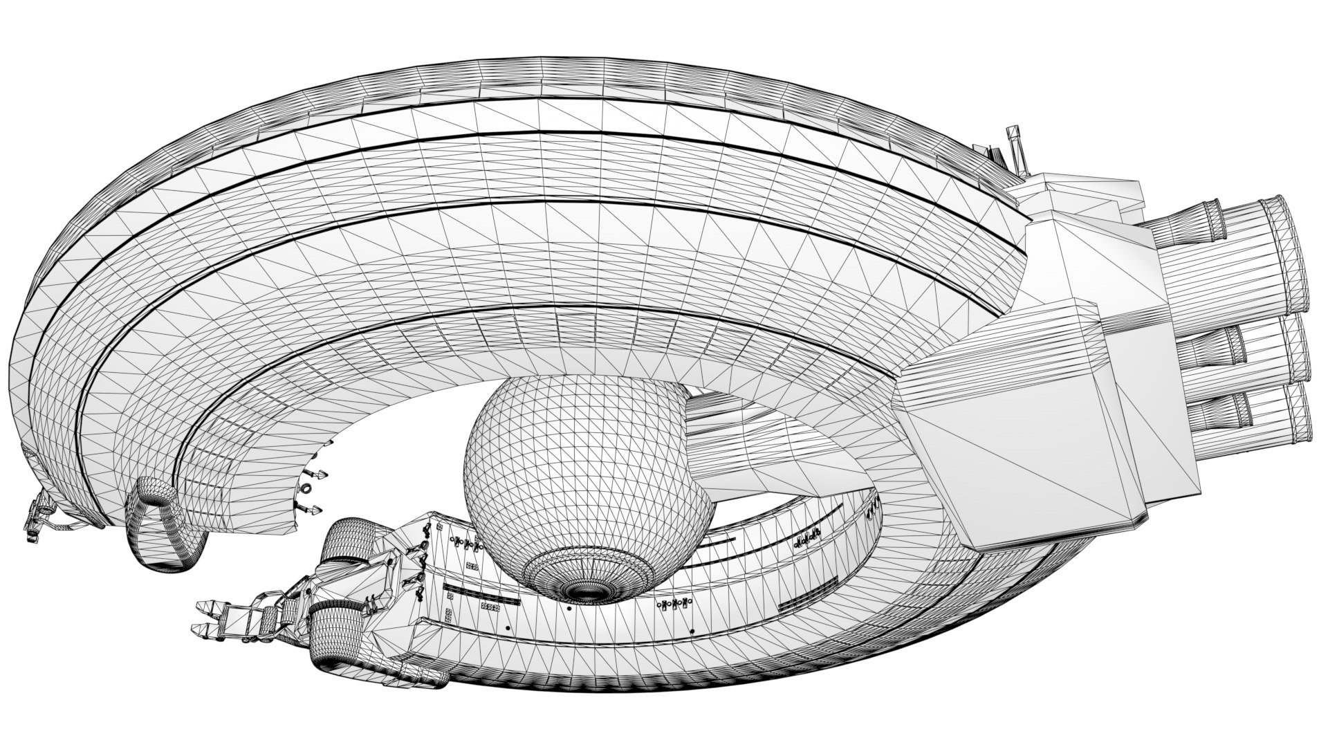 Lucrehulk-class Battleship Capital Ship 3D Model - TurboSquid 1646889