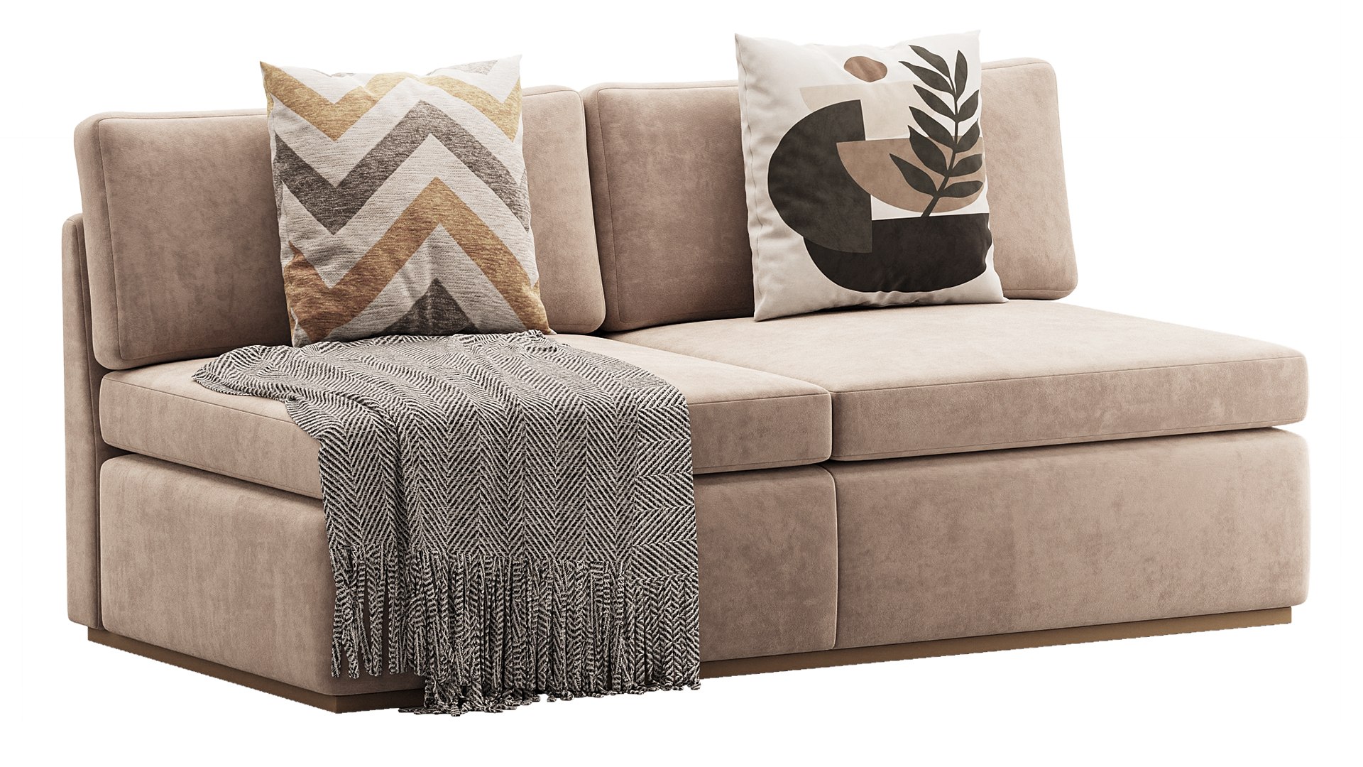 Haase Armless Sofa 3D Model - TurboSquid 2298613