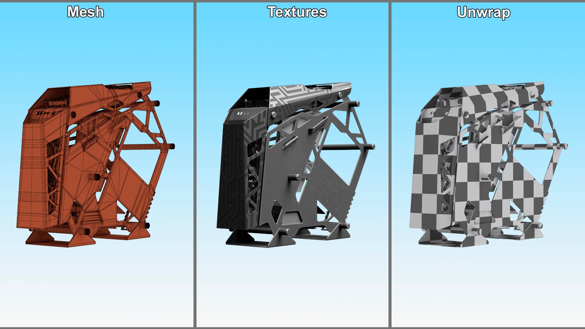 Modern Gaming PC Case Empty 3D Model - TurboSquid 2270111