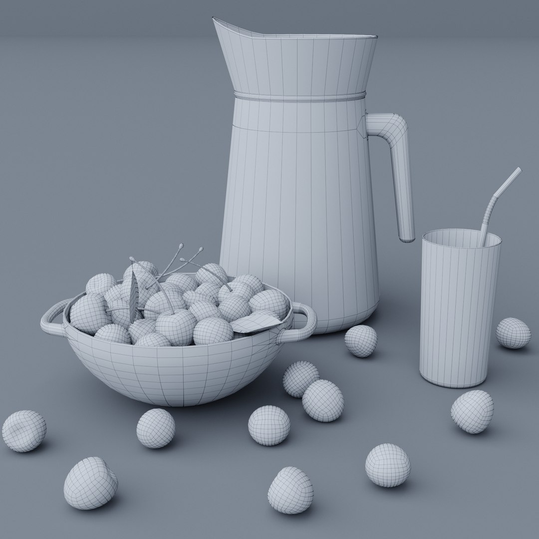 3D Cherries Beverage - TurboSquid 1551472