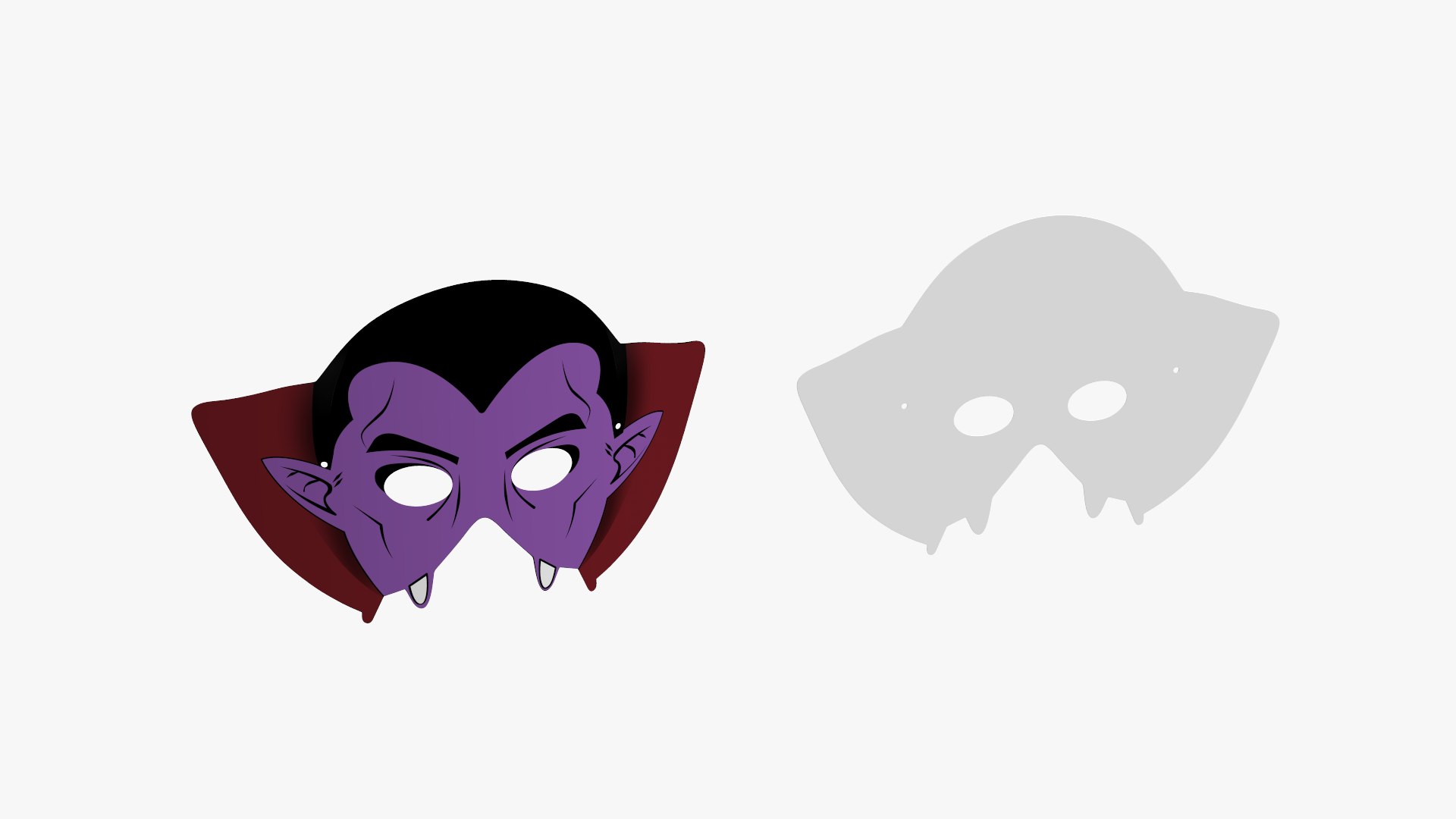 3D Halloween Dracula Masks For Children - TurboSquid 2468883