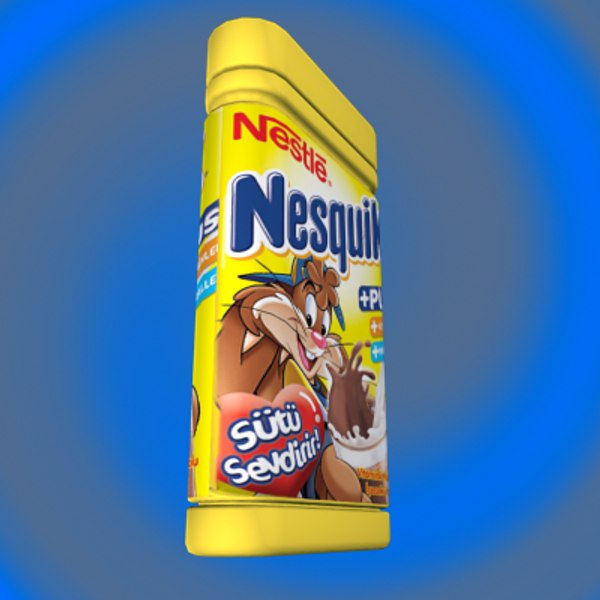 3d model yellow cereal box