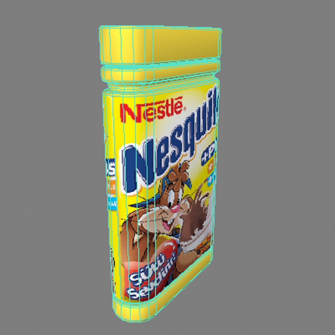 3d Model Yellow Cereal Box