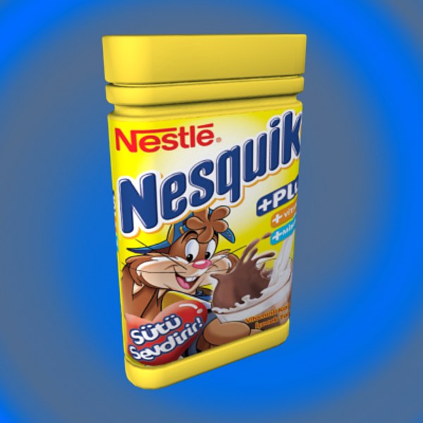 3d model yellow cereal box