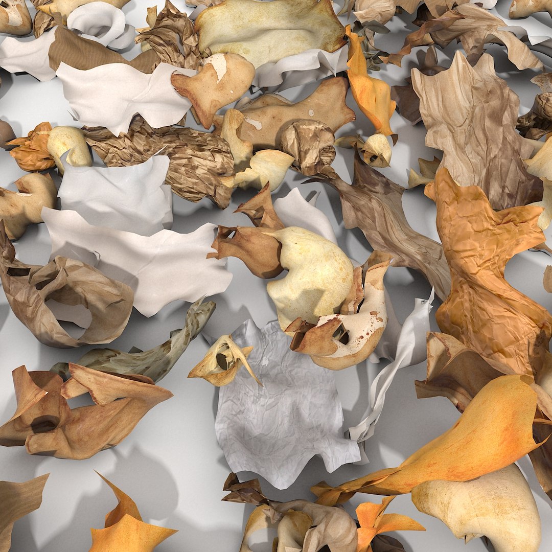 3d Model Paper Trash Rubbish