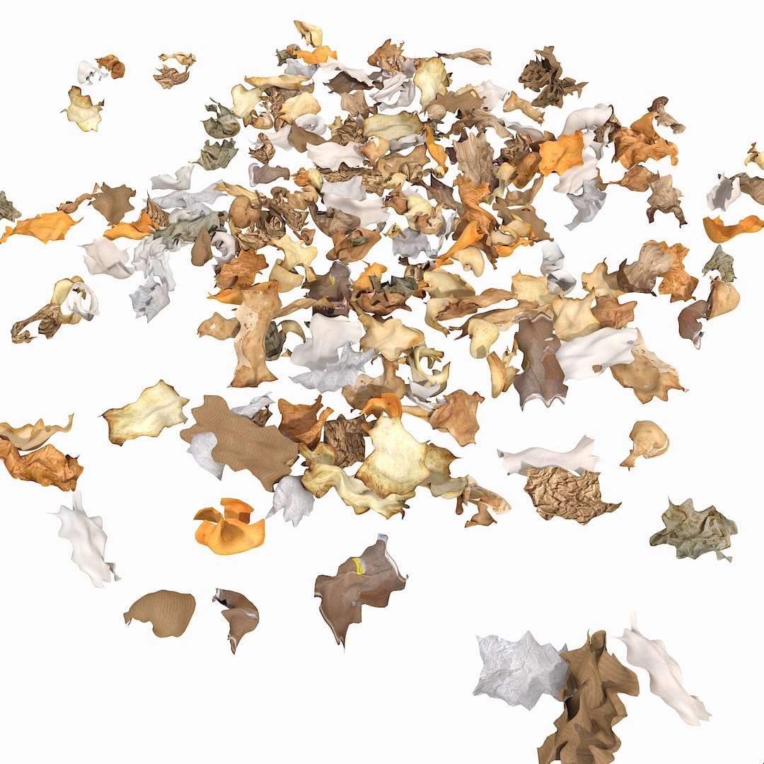 3d Model Paper Trash Rubbish