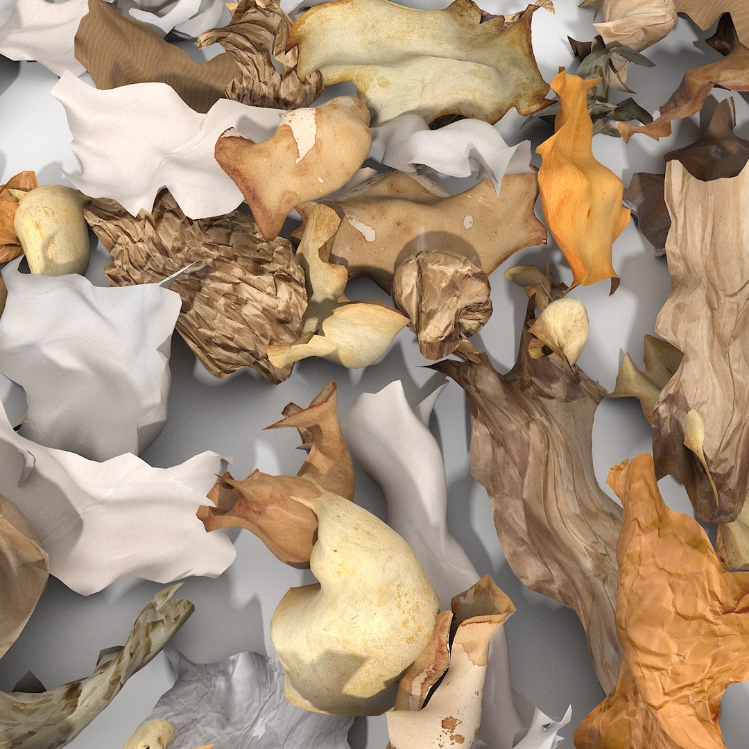 3d Model Paper Trash Rubbish
