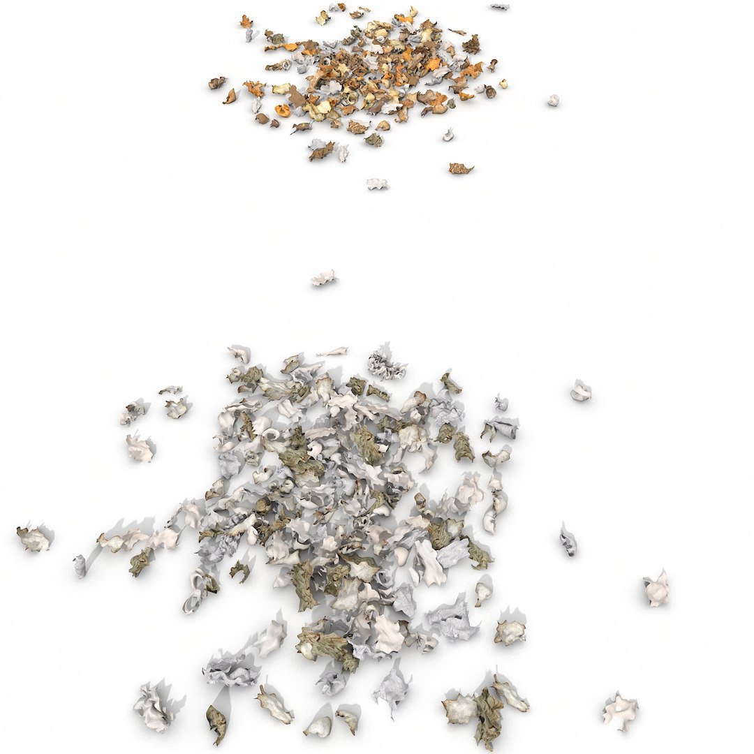 3d Model Paper Trash Rubbish