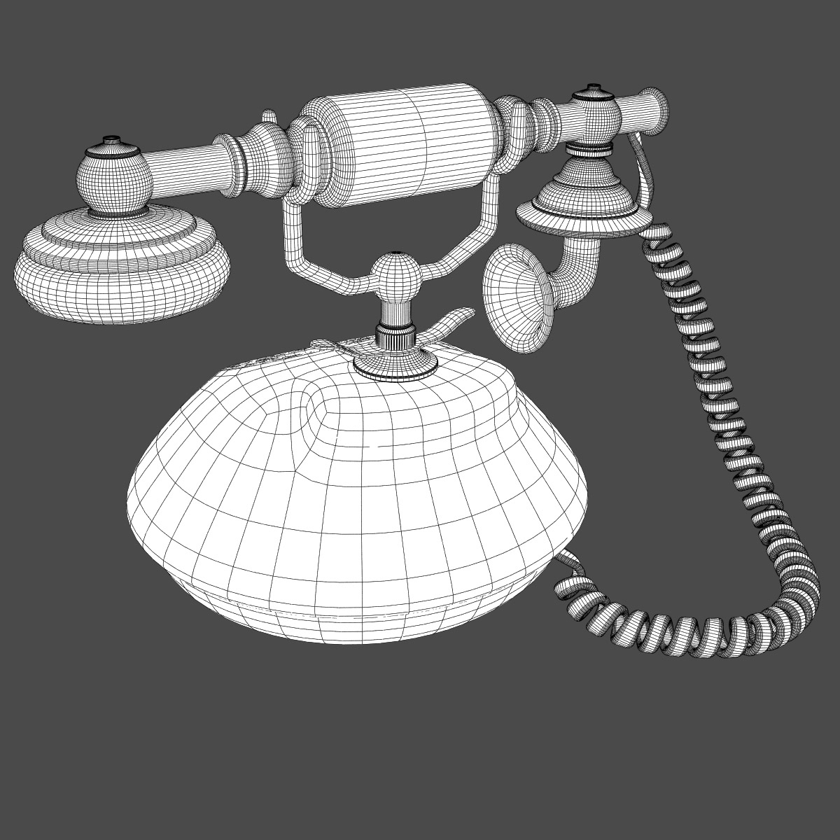3d vintage telephone
