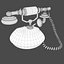 3d vintage telephone