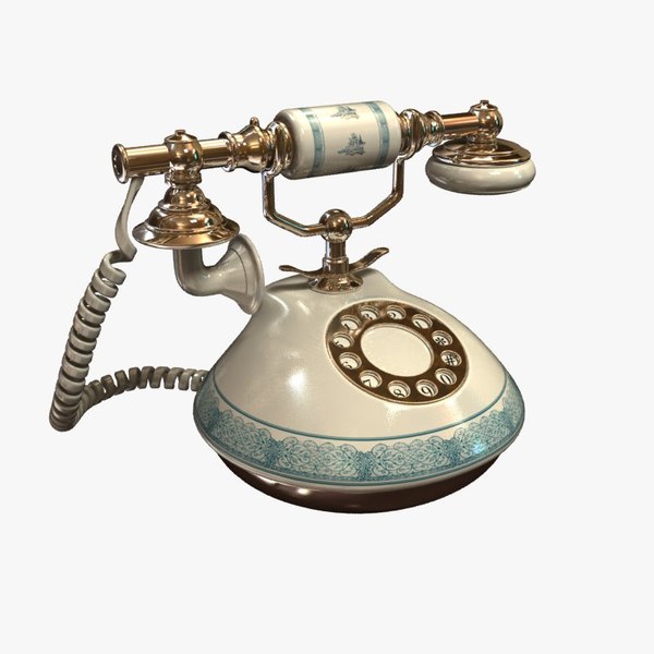 3d vintage telephone