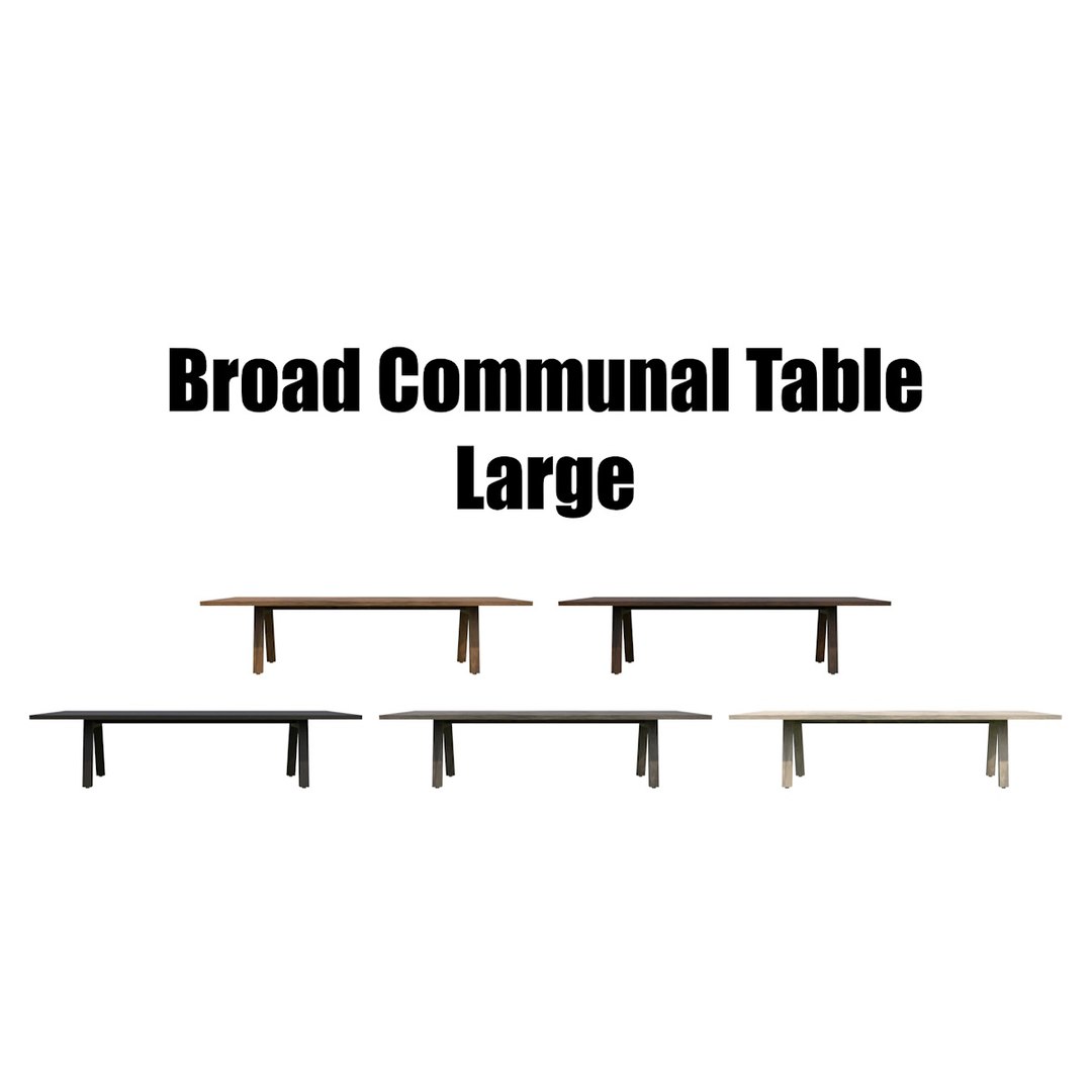 3D Broad Communal Table Large - TurboSquid 2107245