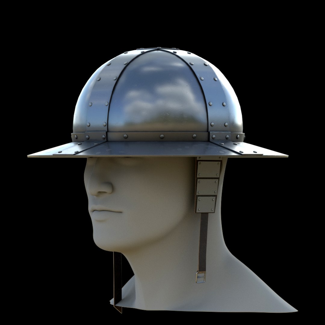 3D Medieval Knight Kettle Hat - TurboSquid 1173839