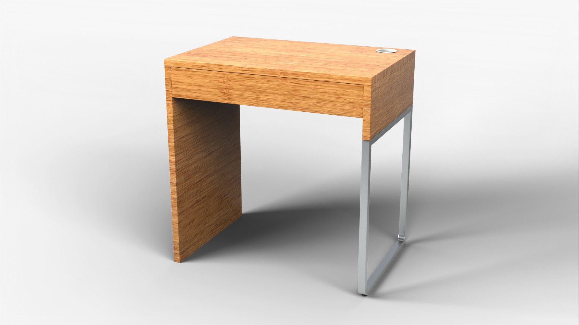 3D Mini Desk 1 - Bamboo Wood model - TurboSquid 2037635