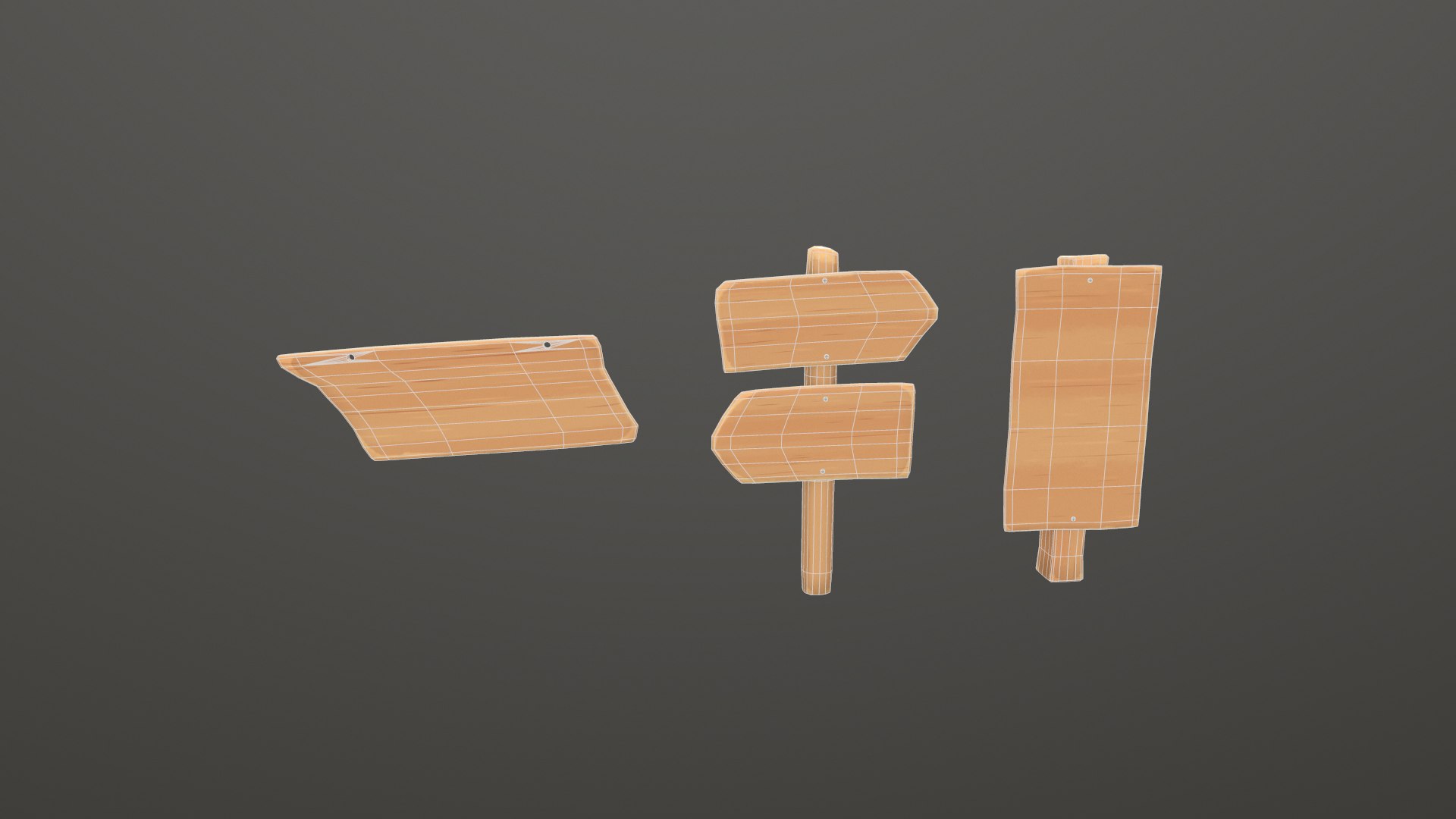 3D Stylized Wooden Signs Pack Model - TurboSquid 2030013
