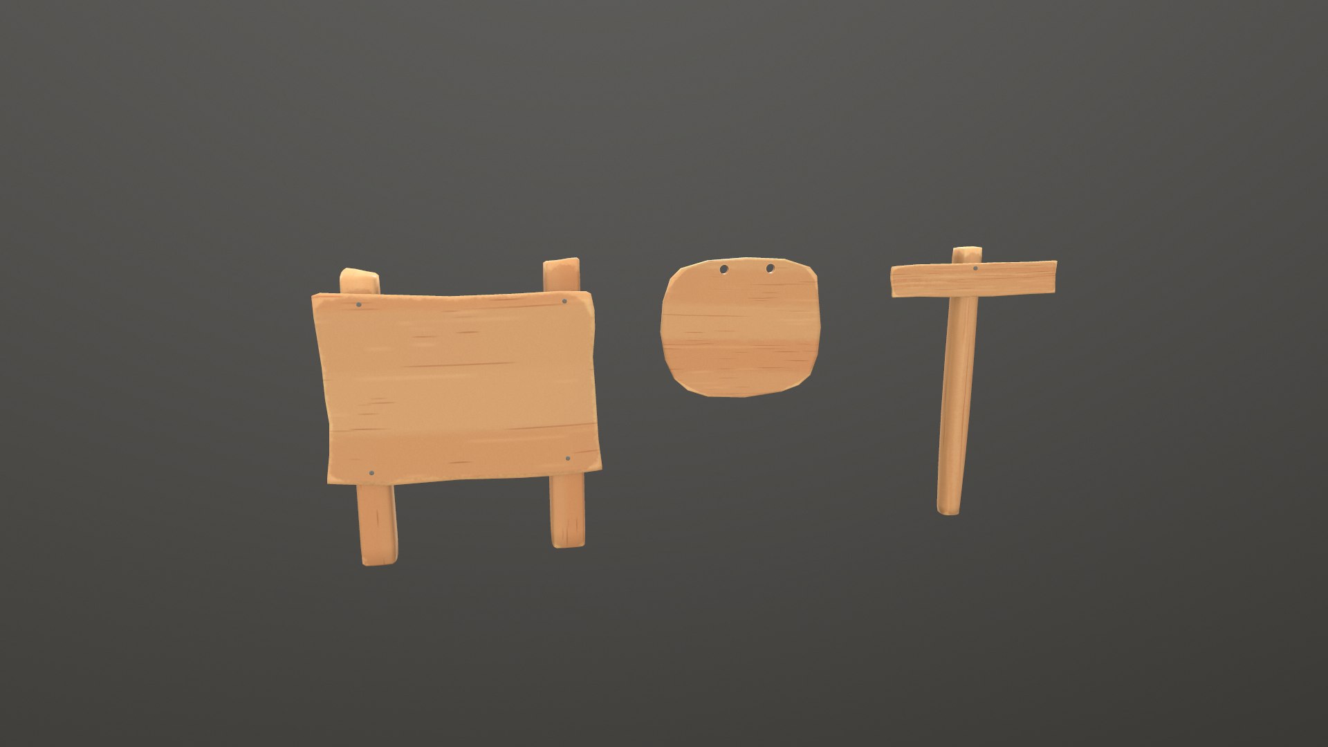 3D Stylized Wooden Signs Pack Model - TurboSquid 2030013