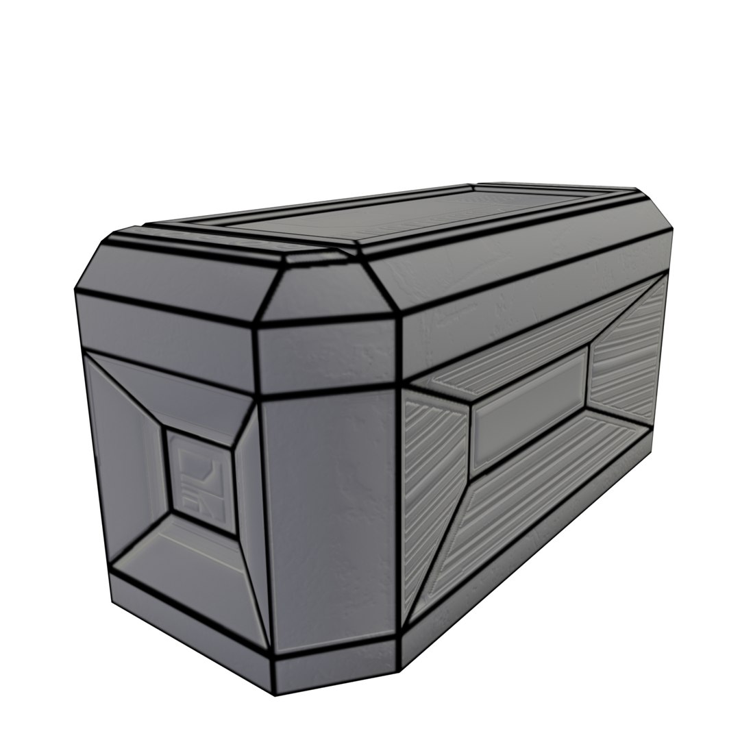 3d crate games model