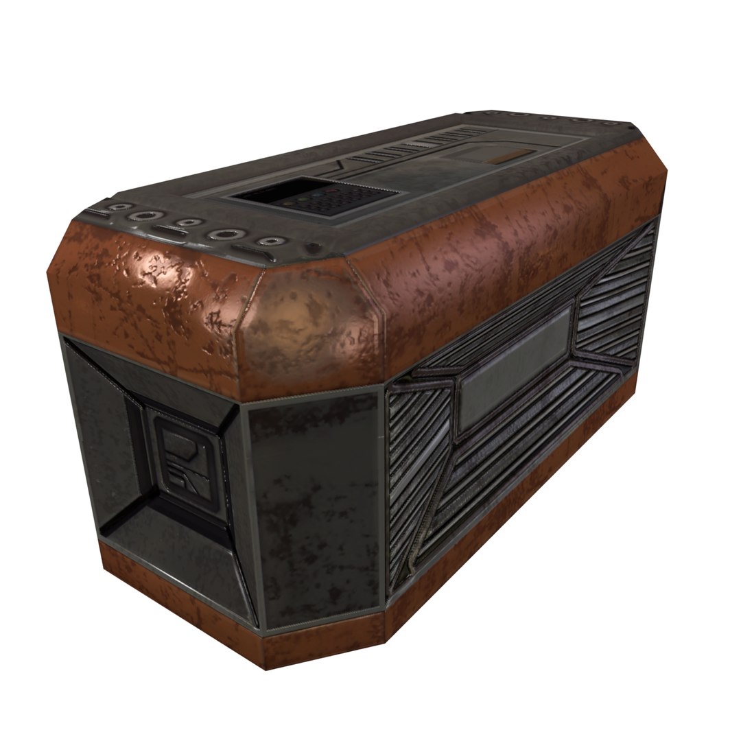 3d crate games model