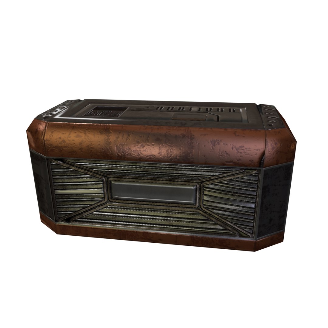 3d crate games model