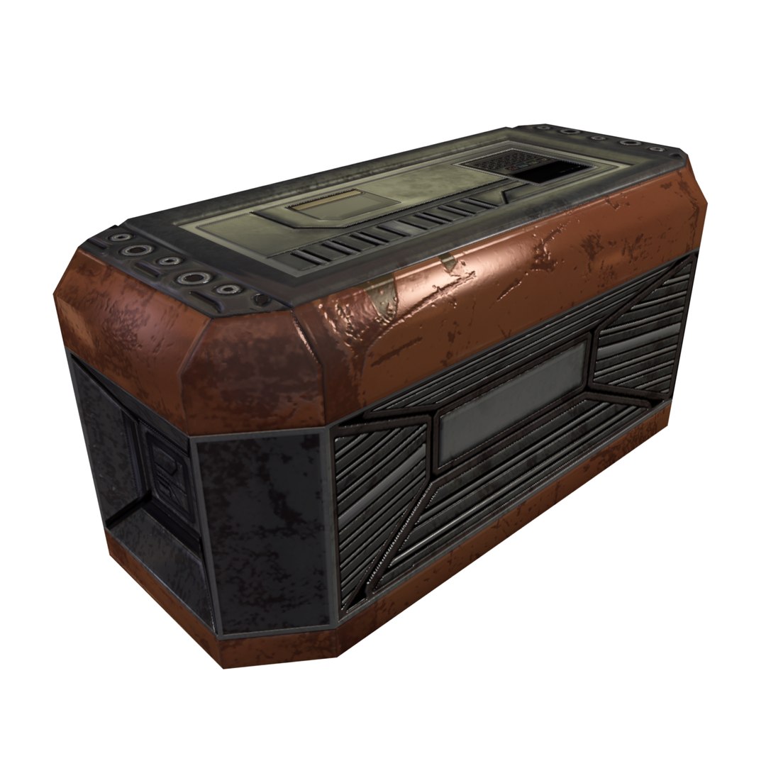 3d crate games model