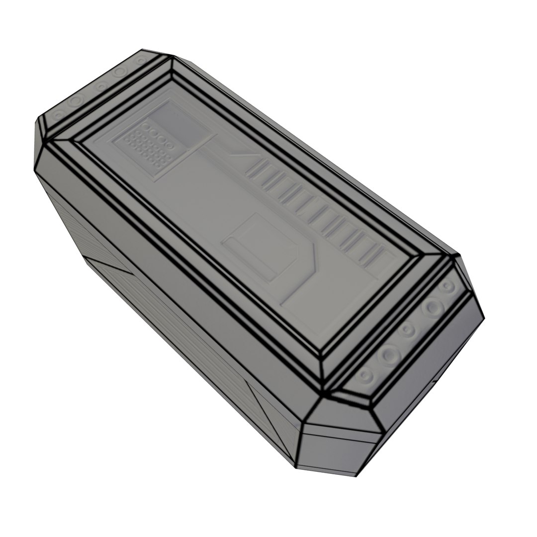 3d crate games model