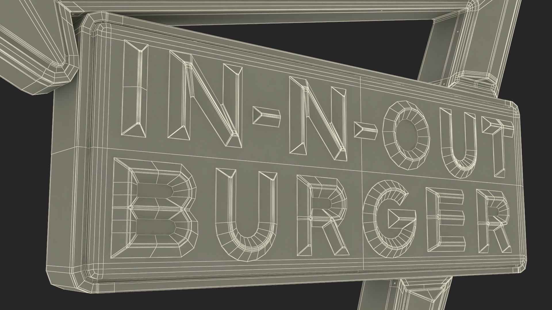 In N Out Burger Sign 3D Model - TurboSquid 2278817