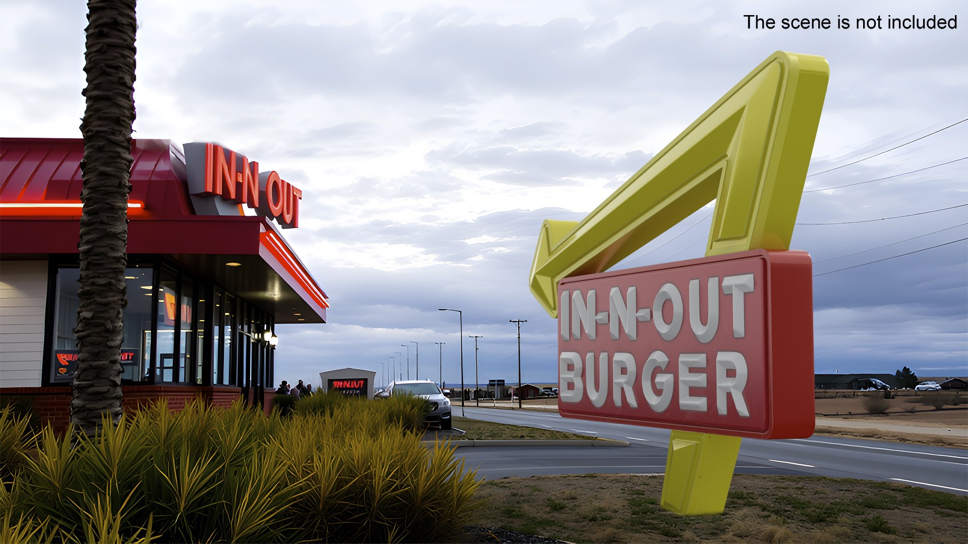 In N Out Burger Sign 3D Model - TurboSquid 2278817