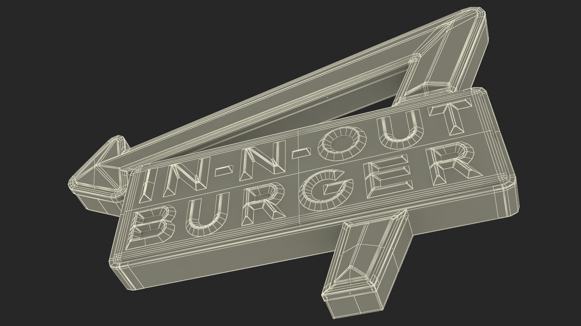 In N Out Burger Sign 3D Model - TurboSquid 2278817