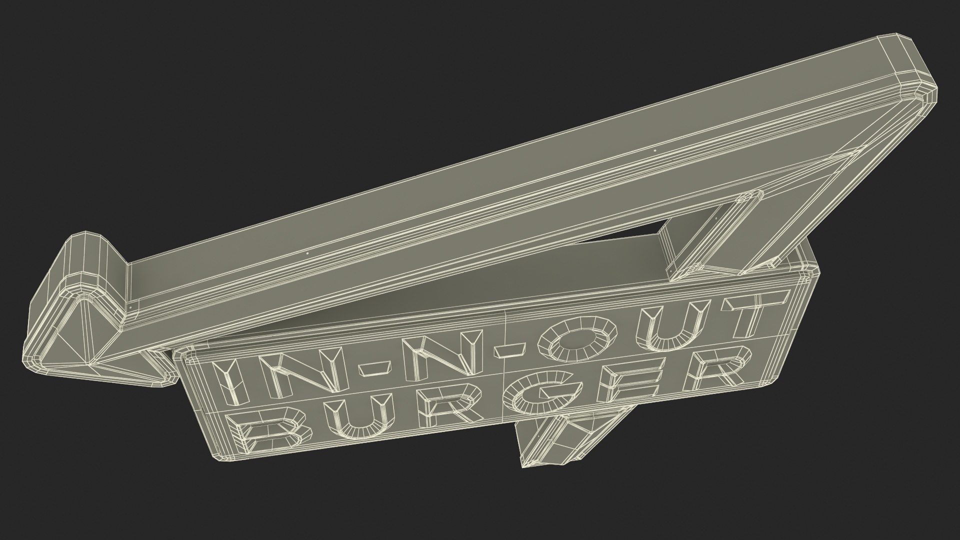 In N Out Burger Sign 3D Model - TurboSquid 2278817