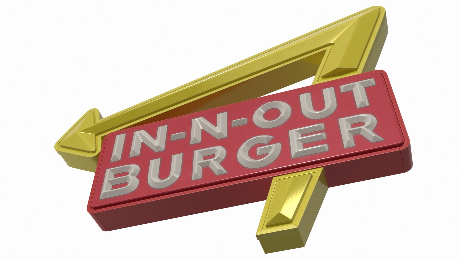 In N Out Burger Sign 3D Model - TurboSquid 2278817