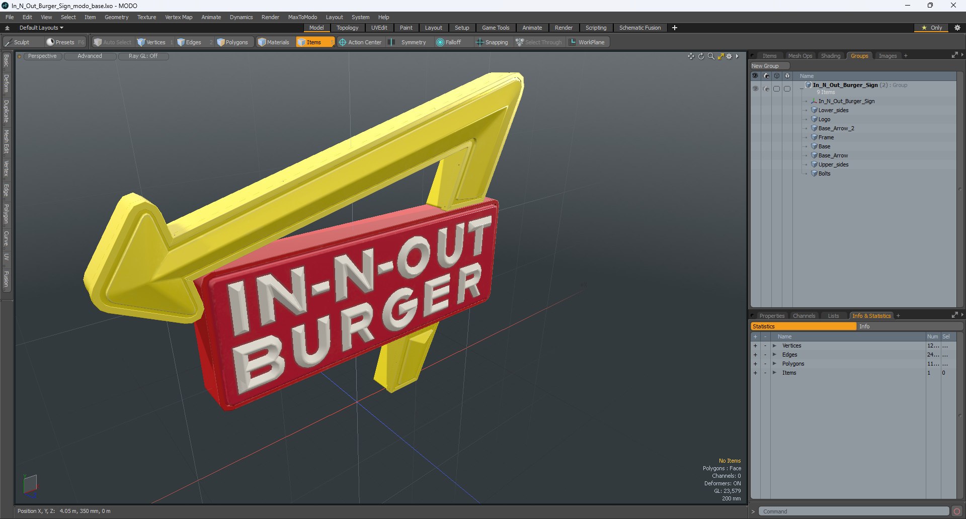 In N Out Burger Sign 3D Model - TurboSquid 2278817