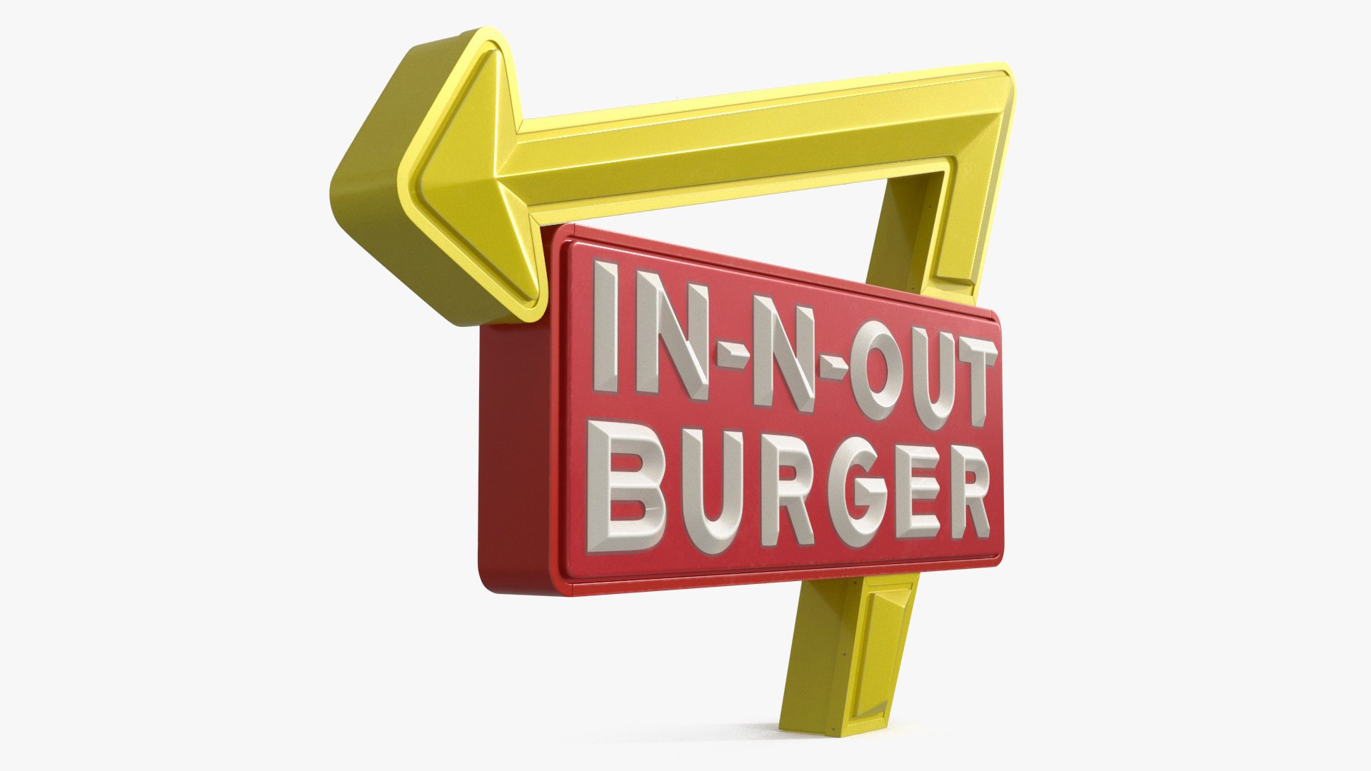 In N Out Burger Sign 3D Model - TurboSquid 2278817