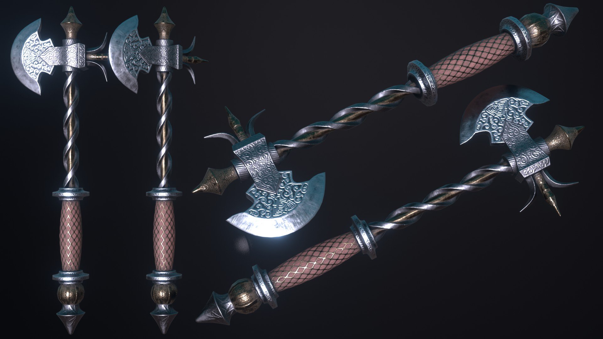 3D Steel Weapons Fantasy Set - TurboSquid 1940778