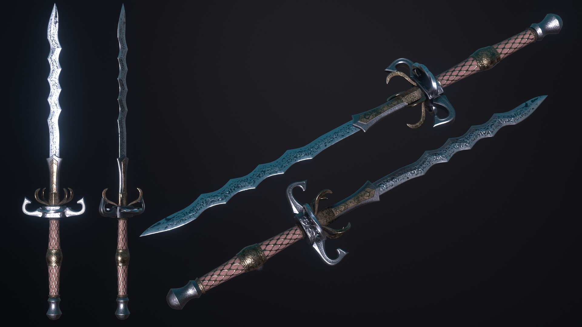 3D Steel Weapons Fantasy Set - TurboSquid 1940778