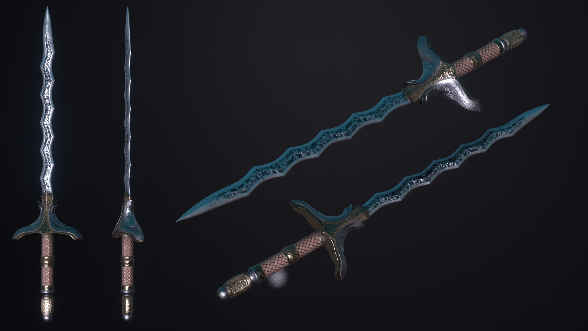 3D Steel Weapons Fantasy Set - TurboSquid 1940778