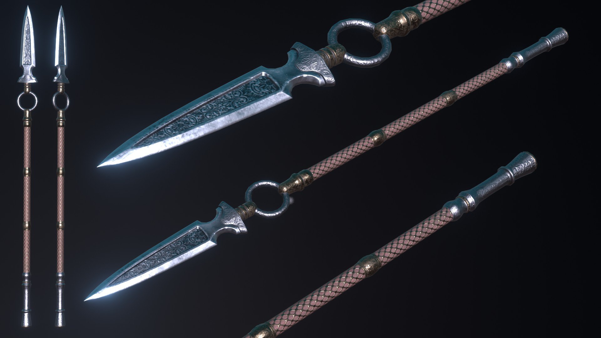3D Steel Weapons Fantasy Set - TurboSquid 1940778