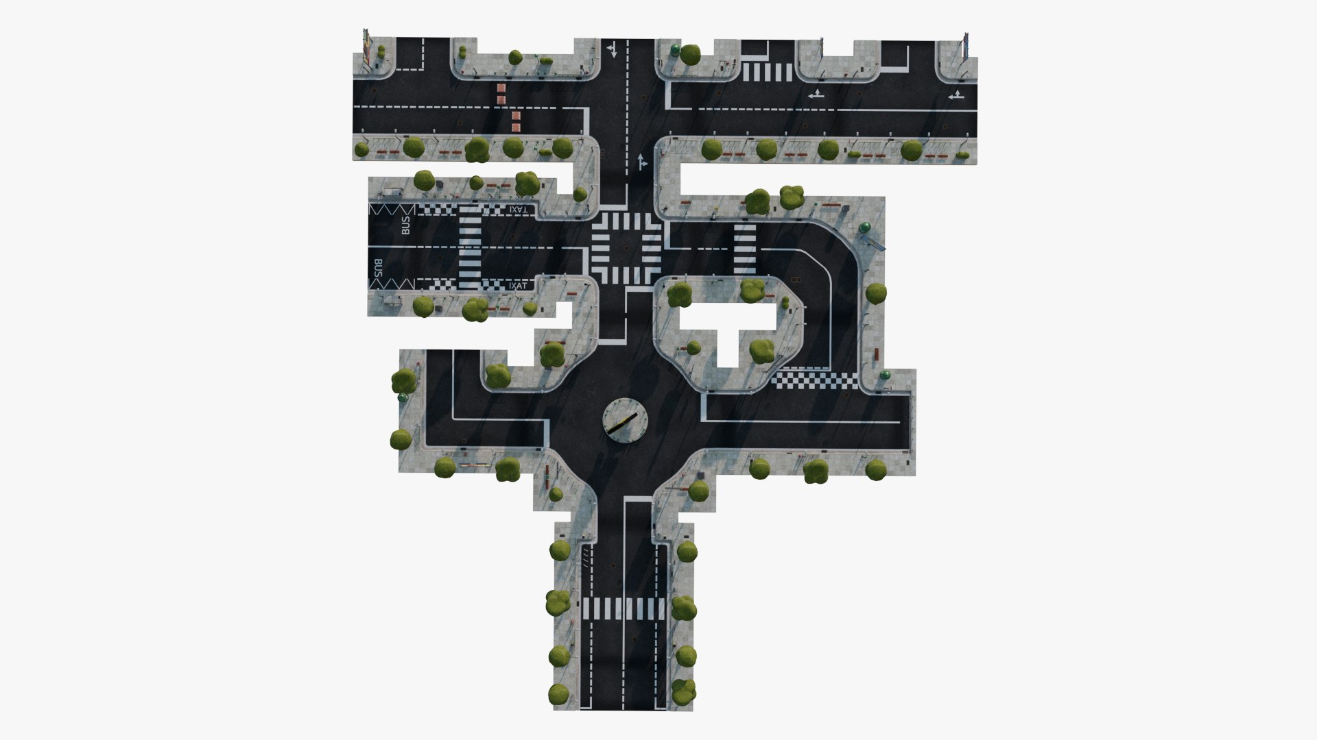 Cartoon Road 3D Model - TurboSquid 2101456