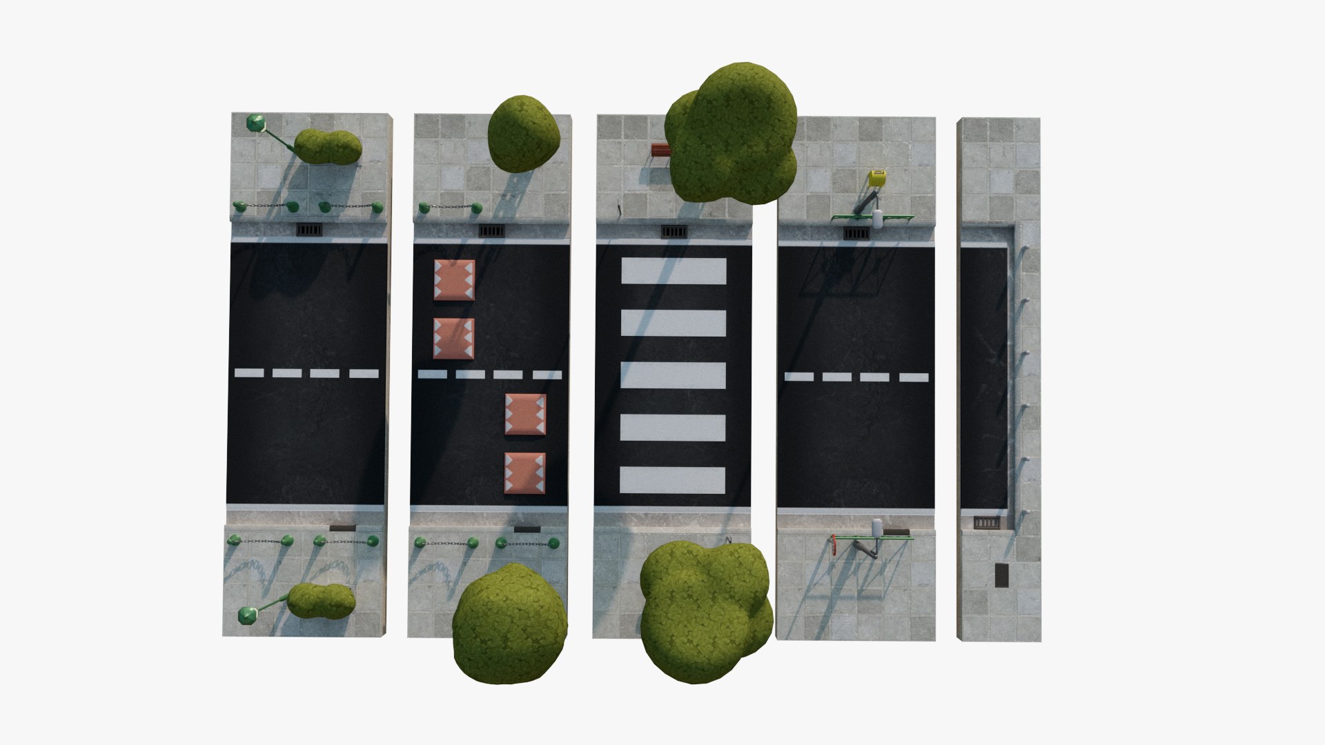 Cartoon Road 3D Model - TurboSquid 2101456