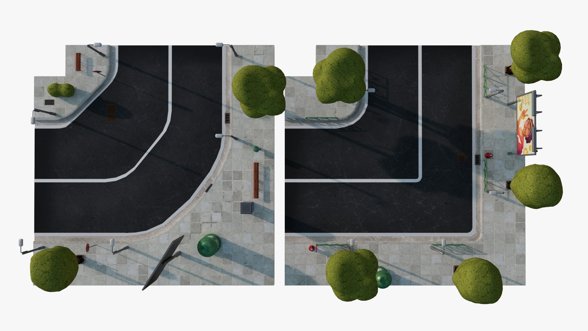 Cartoon Road 3D Model - TurboSquid 2101456