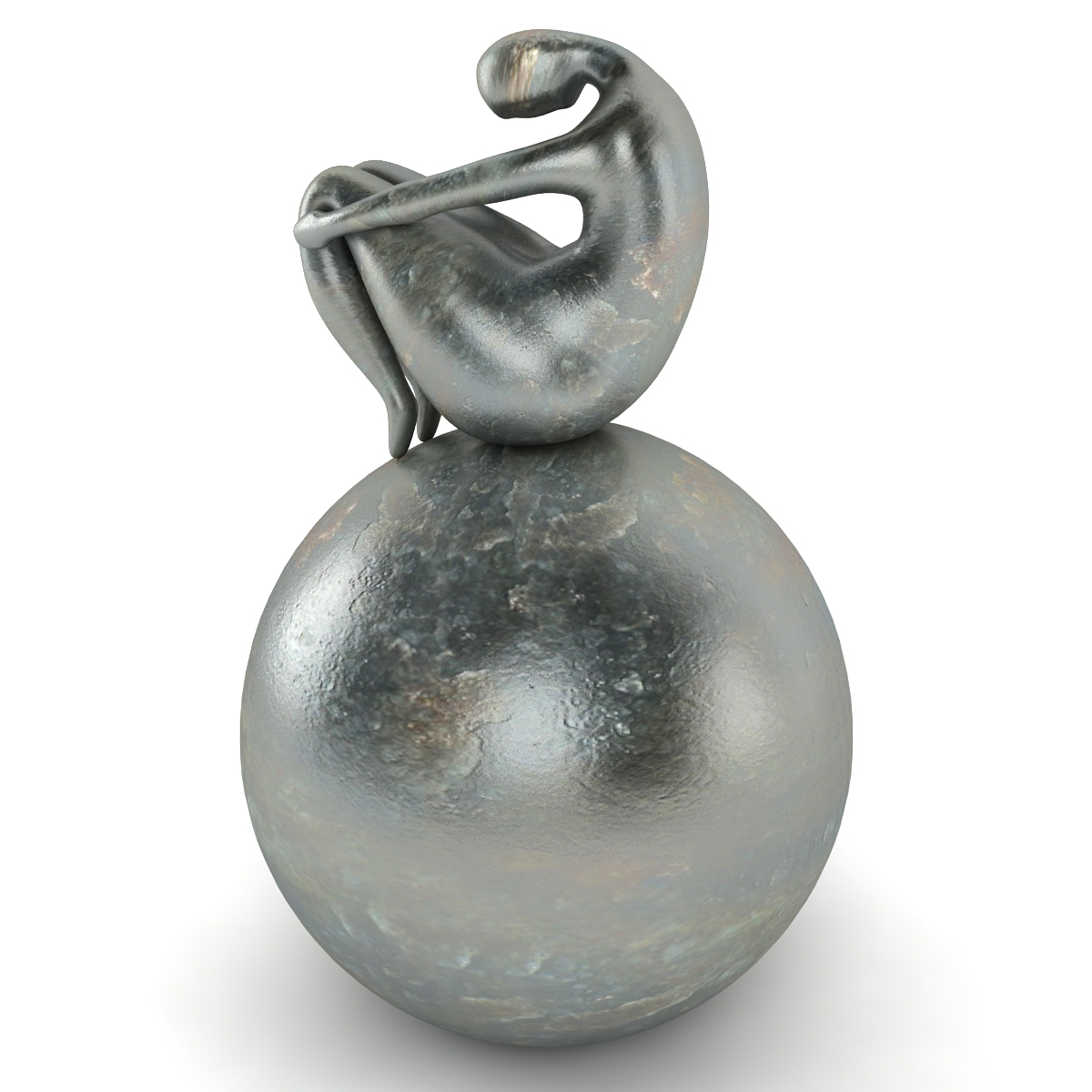 3d figure resting sphere model