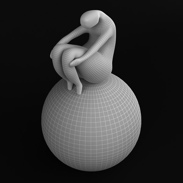 3d figure resting sphere model