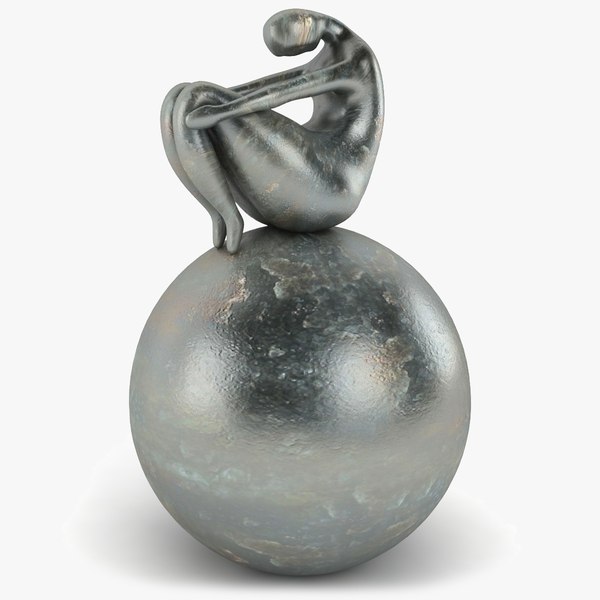 3d figure resting sphere model