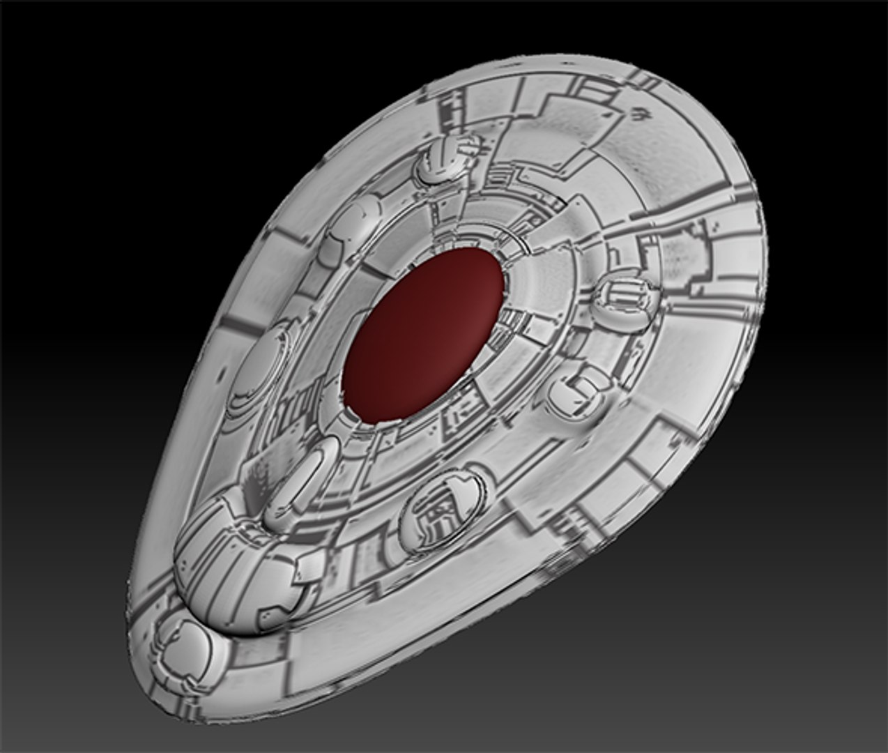 Alien Ship 3D Model - TurboSquid 2220355