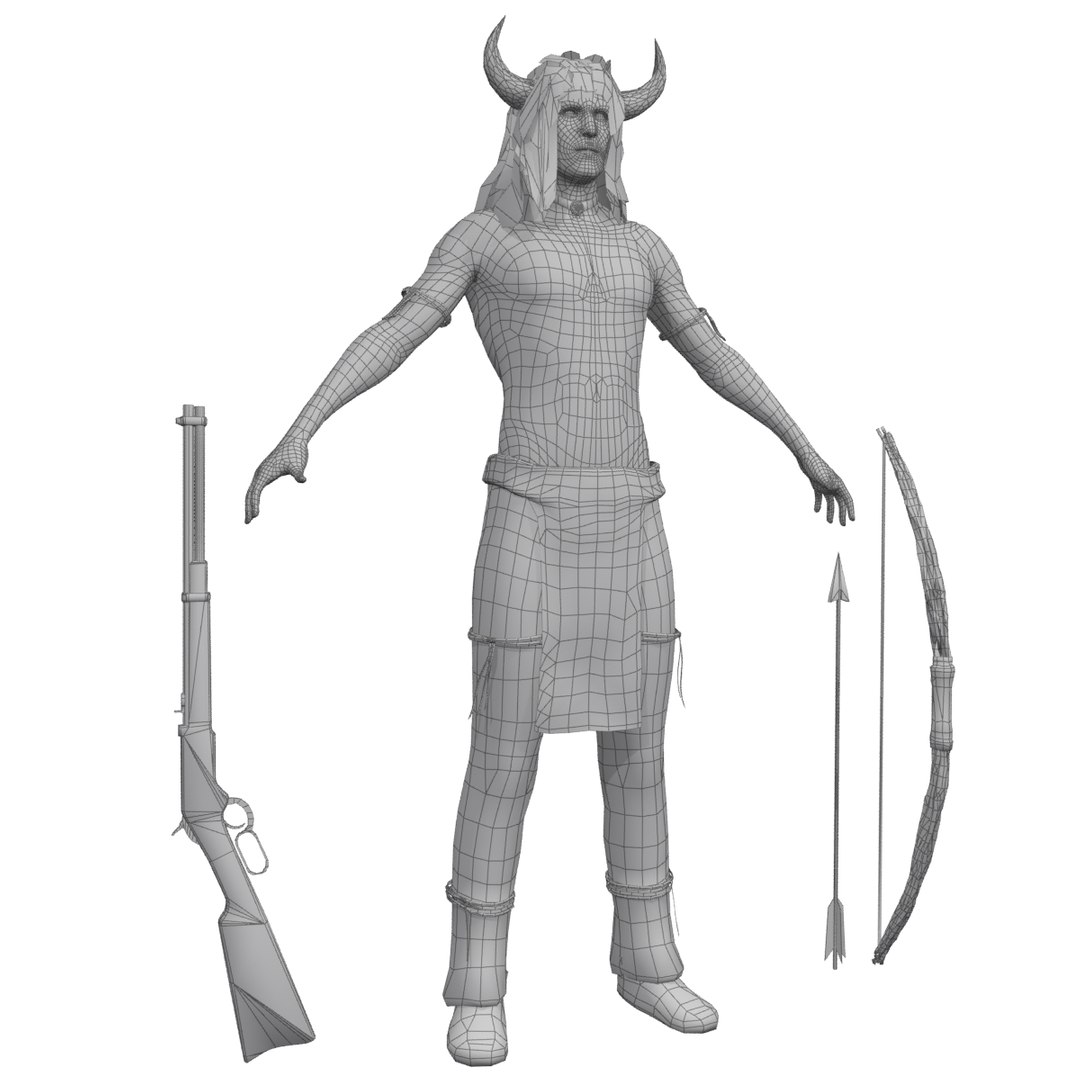 3D Model Native American - TurboSquid 1258048